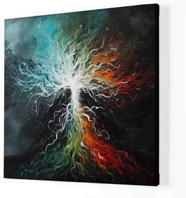 Obraz na plátně - Strom života Bílý průsvit FeelHappy.cz Velikost obrazu: 100 x 100 cm