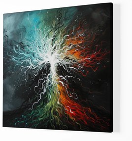 Obraz na plátně - Strom života Bílý průsvit FeelHappy.cz Velikost obrazu: 60 x 60 cm