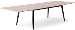 Rozkládací jídelní stůl s deskou v dubovém dekoru v černo-přírodní barvě 90x165 cm Meza – Hammel Furniture