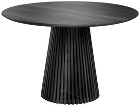 OnaDnes -20% Černý dřevěný kulatý jídelní stůl Kave Home Jeanette 120 cm