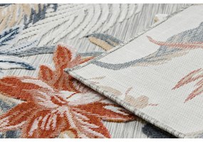 Venkovní kusový koberec Květy šedý 137x190cm