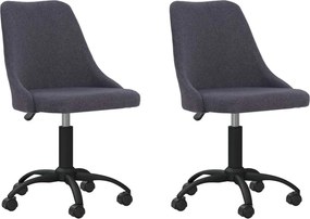 vidaXL Otočné jídelní židle 2 ks textil [330885] Barva: krémová