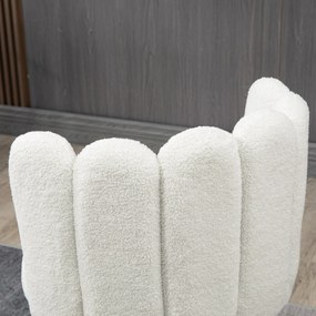 Barové Židle HOMCOM, Sada 2, Vysoké Křesla, textil s efektem smyčkované vlny, ocelový rám, výška 65 cm, s opěradlem a opěrkou nohou, snadná montáž, v…