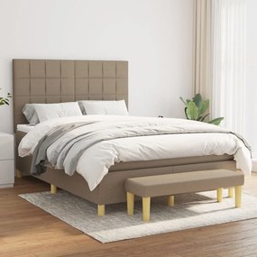 Box spring postel s matrací taupe 140x200 cm textil 3137161