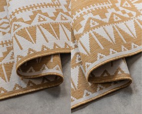 ELLE Decoration, Kusový koberec Gemini 106022 Ochre z kolekce Elle – na ven i na doma, 200x290, žlutá, chodba / předsíň