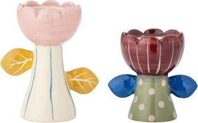 Kameninové svícny v sadě na čajovou svíčku 2 ks Florita – Bloomingville