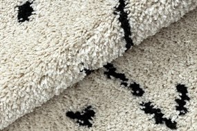 Dywany Łuszczów, Kusový koberec Berber Tetuan B751 cream kruh, 120x120 (průměr) kruh, bílá, ložnice