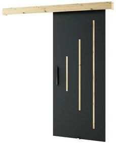 Posuvné dveře 90 cm Lovella (dub artisan + černá matná). 1043554