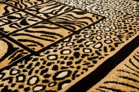 Chemex Moderní koberec Atlas - tygrovaný 1 - černý Rozměr koberce: 70x130 cm