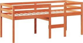 Patrová postel se střechou voskově hnědá 90 x 200 cm borovice 3282094