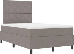 Postel s boxspringem s čelo Taupe 120 x 200 cm textil 3339459