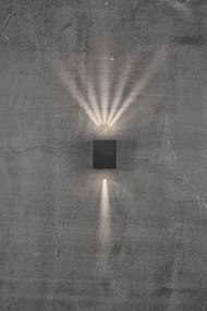 NOR 49711003 Venkovní nástěnné svítidlo Canto Kubi 2 2x6W LED černá čirá - NORDLUX