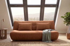 Designová rozkládací pohovka Litonya 200 cm rezavě-hnědá