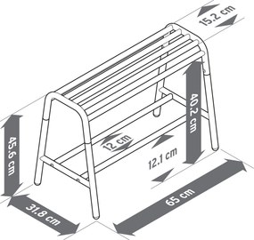 Tchibo - Lavice na sezení - barva: černá