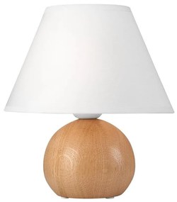 Lamkur | Stolní lampa JUTA 1xE27/60W/230V dub/bílá | LA41391