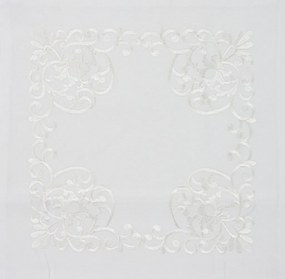 Dekorační povlak na polštář FLOWERING MEADOW 40x40 cm, bílý