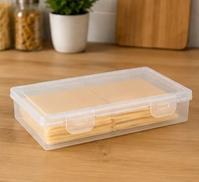 dóza na sýry, s víkem, plast, 3x19x11 cm, průhledná, Dekorino DP20260022