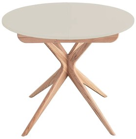 Kulatý rozkládací jídelní stůl s přídavnou deskou ø 90 cm Jubi – Ragaba