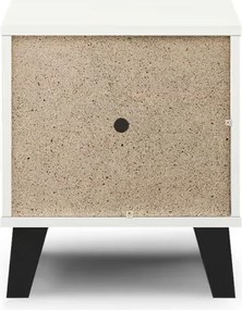 Noční stolek Borg 1s bílý / dub artisan