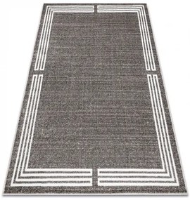 koberec MATEO 8034/944 Moderní vzor rámu strukturální šedá / béžový velikost 180x270 cm | krásné koberce cz