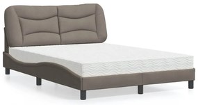 Postel s matrací Hvar taupe 120 x 200 cm textil 3208524