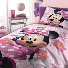 Faro DĚTSKÉ BAVLNĚNÉ POVLEČENÍ MINNIE MOUSE 140X200 CM, 1KS 70X90 CM VZOROVANÉ