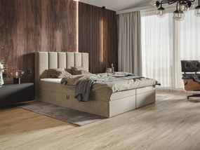 Čalouněná postel boxspring 140x200 úložný prostor