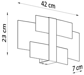 Nástěnné svítidlo Celia, 1x mléčné skleněné stínítko, ch