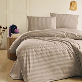 Povlečení damaškové světle béžově hnědé 200x140cm+90x70cm TiaHome - 2x Polštář 90x70 cm, 1x Přikrývka 200x220cm