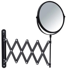 Černé nástěnné kosmetické zrcadlo s teleskopickým držákem Wenko Exclusive