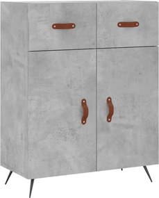 Skříň highboard betonově šedá 69,5x34x180 cm kompozitní dřevo 3199853