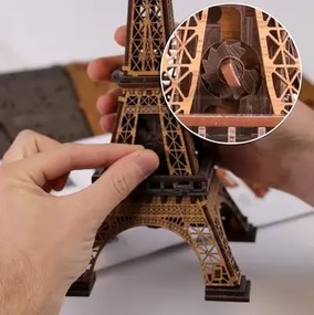 WOODEN CITY 3D dřevěné puzzle Escape puzzle box: Eiffelova věž / 202 d