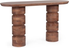 Konzolový stolek z mangového dřeva v tmavě přírodní barvě 45x130 cm Cortez – Bizzotto
