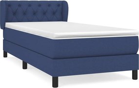Box spring postel s matrací modrá 80x200 cm textil 3126443