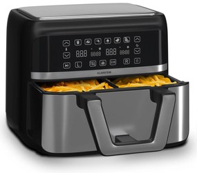 Klarstein VitaFry Duo Elegance, horkovzdušná fritéza, 7,6 l, 2 varné zóny, 6 programů