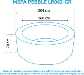 Mspa | Vířivý bazén MSPA Pebble LR062-GR | 11400314