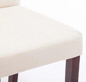 Sada 4 jídelních židlí Ina látka cappuccino – krémová