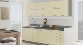 Nábytek Elegance Kuchyňská linka KAMELIA 120/180 cm = Dolní skříňky: 80cm dřezová, 40cm zásuvková, Horní skříňky: 80cm plná, 40cm, 60cm digestořová