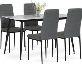 Jídelní stůl 130x70 cm se čtyřmi židlemi ASE-1004 GREY2