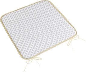 Bellatex Sedák Adéla hladký 40x40 cm Kosočtverec Šedá,Bílá