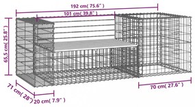 Zahradní gabionová lavice Dekorhome