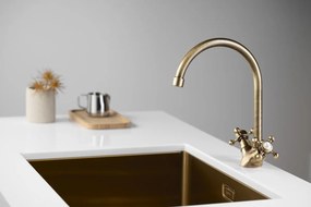 Reitano Rubinetteria ANTEA stojánková dřezová retro baterie, výška 275mm, bronz 3096