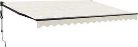 Automatická zatahovací markýza krémová 4,5 x 3 m 3154504