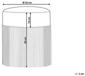 Puf s třásněmi ⌀ 36 cm béžový VIRGINIA Beliani