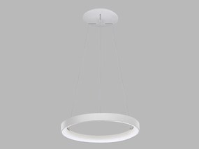LED2 3271851 Bella Slim 48 P-Z, bílé kruhové závěsné svítidlo, 38W LED 3000K/4000K, prům. 48cm