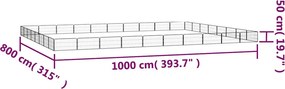 36panelová ohrádka pro psy černá 100 x 50 cm práškovaná ocel 3115974