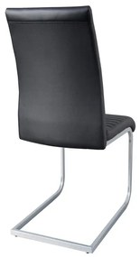 Konzolová židle Douglas, černá, chrom