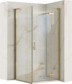 Rea, Sprchová kabina REA Hugo 90x80 Gold Brush, KPL-K8414