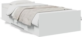 Rám postele se zásuvkami bílý 90 x 190 cm kompozitní dřevo 3280342