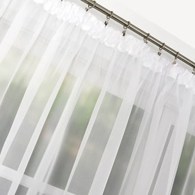 Dekorační krátká záclona s řasící páskou EMILY 130 bílá 400x130 cm MyBestHome